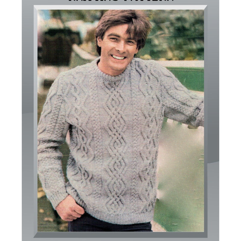 Aran Sweater Pattern - Etsy
