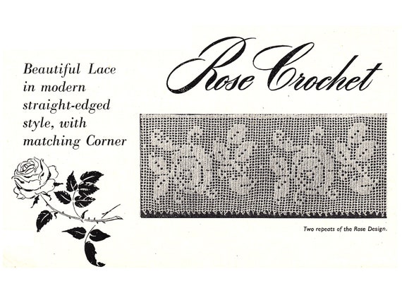 Instant Download PDF Filet CROCHET PATTERN to Make a 4 Inch | Etsy