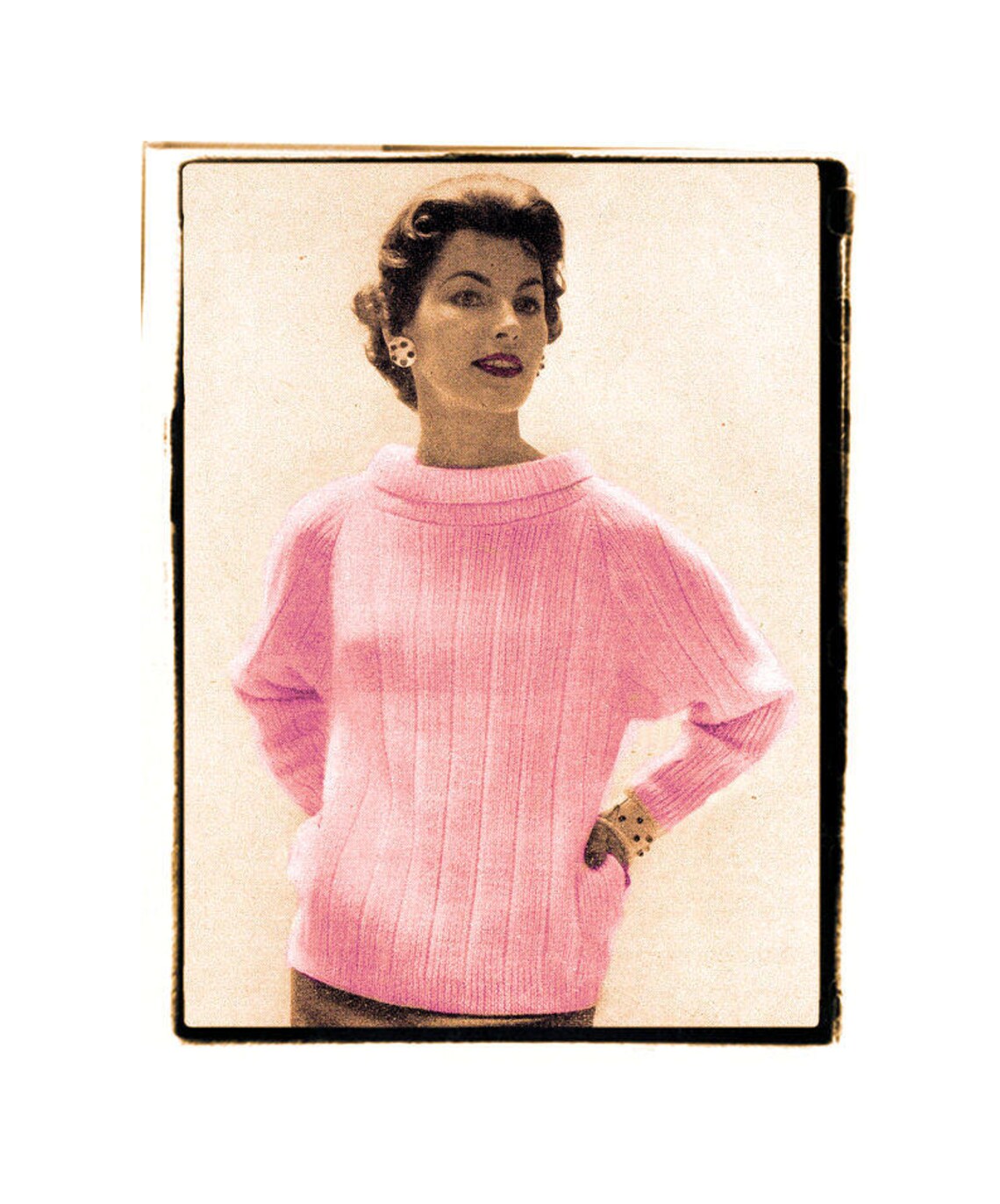 Instant Download PDF KNITTING PATTERN to Make a Boat Neck Womens Sloppy ...