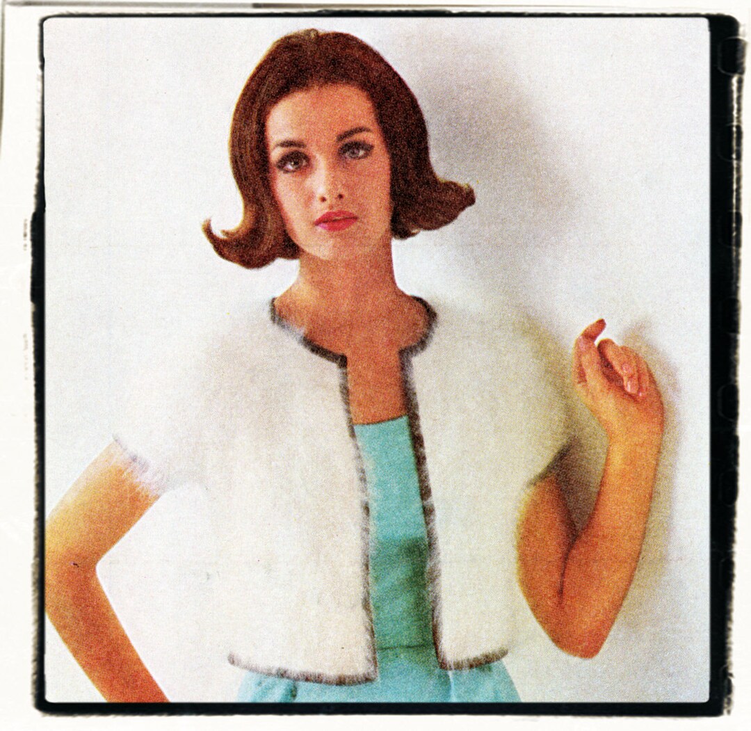 Instant Download PDF Knitting Pattern to Make a Fluffy Angora Bolero ...