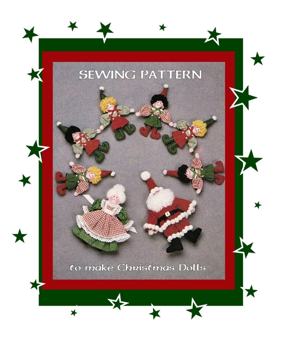 PDF Full Size Sewing Pattern A4 Printable to Make Santa Elves | Etsy