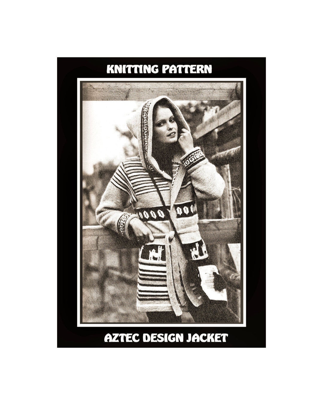 Instant Download PDF Intarsia Knitting Pattern to Make a Womens Wrap ...