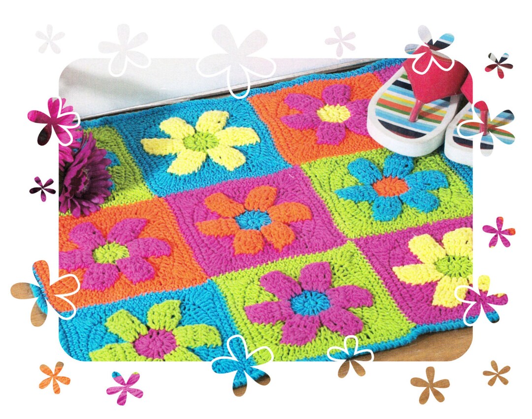 Instant Download PDF Crochet Pattern to Make Retro Mod Daisy Flower ...