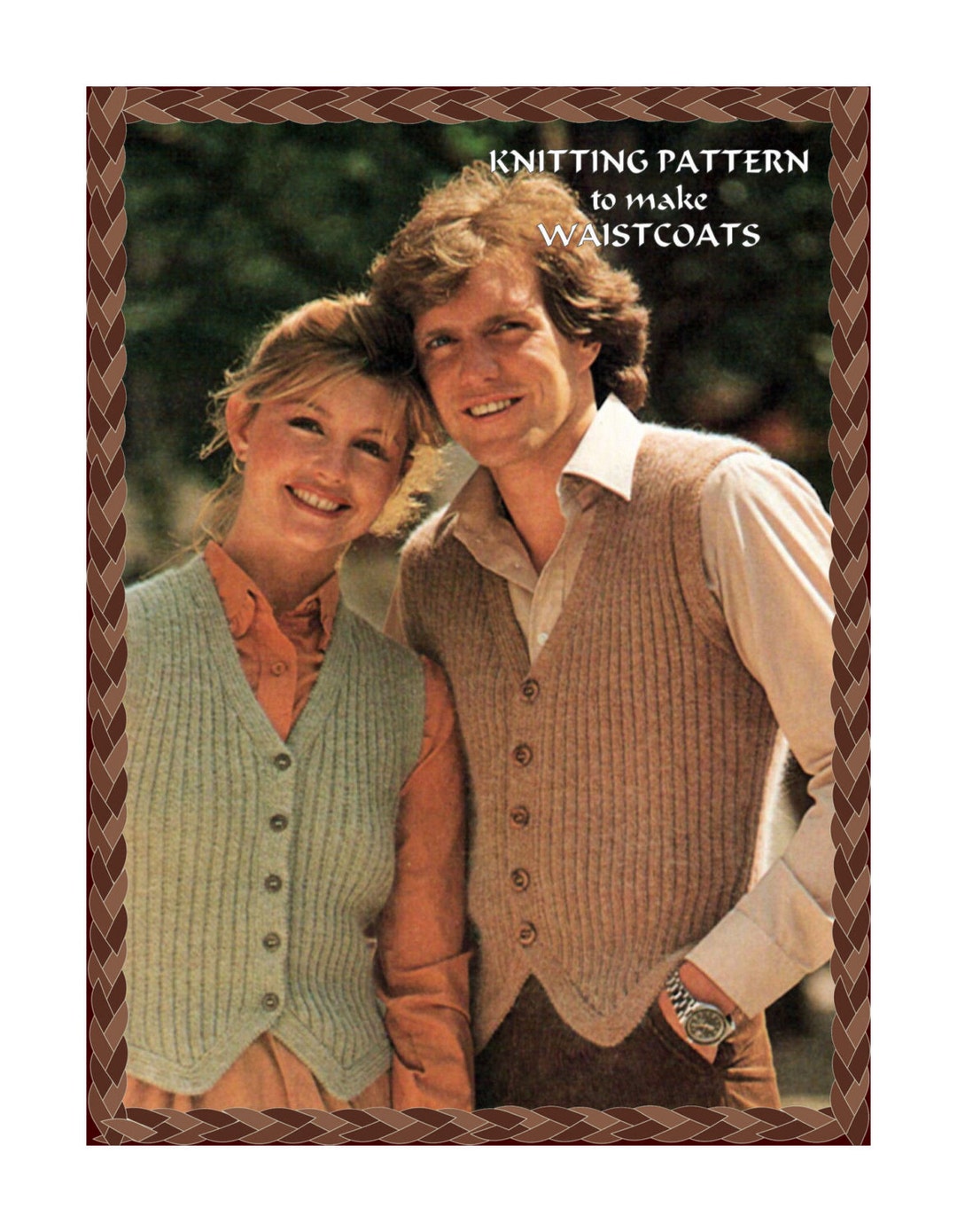Instant Download PDF Knitting Pattern to Make Mens Womens Ribbed Shaped ...