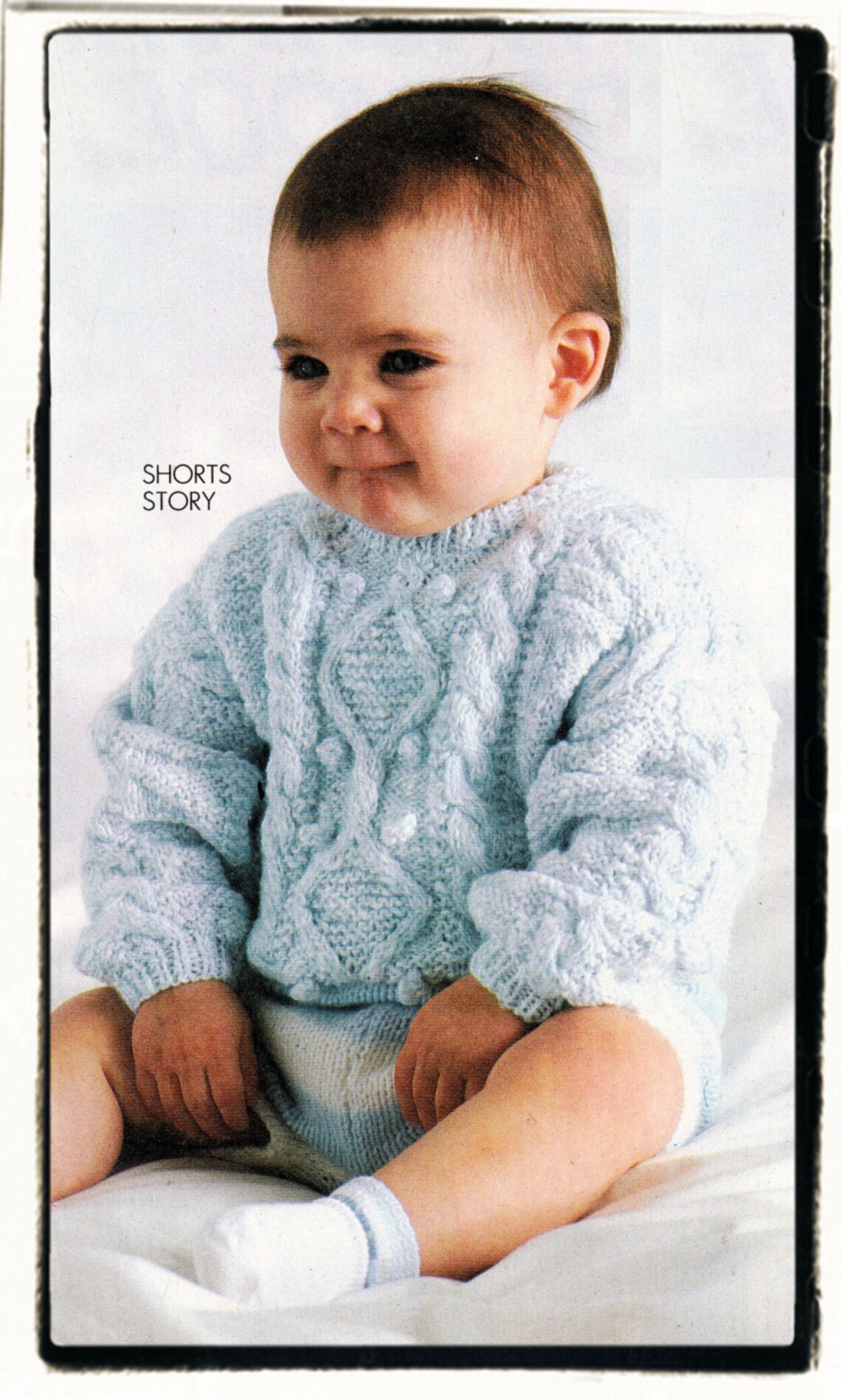 Instant Download PDF Knitting Pattern to Make a Baby Girls or Boys Aran ...