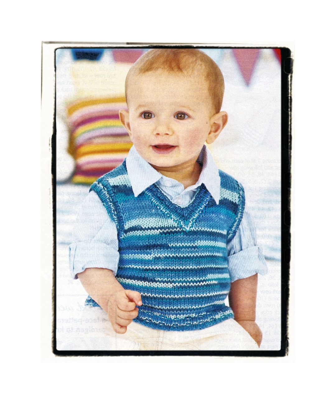 Instant Download Pdf KNITTING PATTERN to Make Boys Slipover Tank Top ...