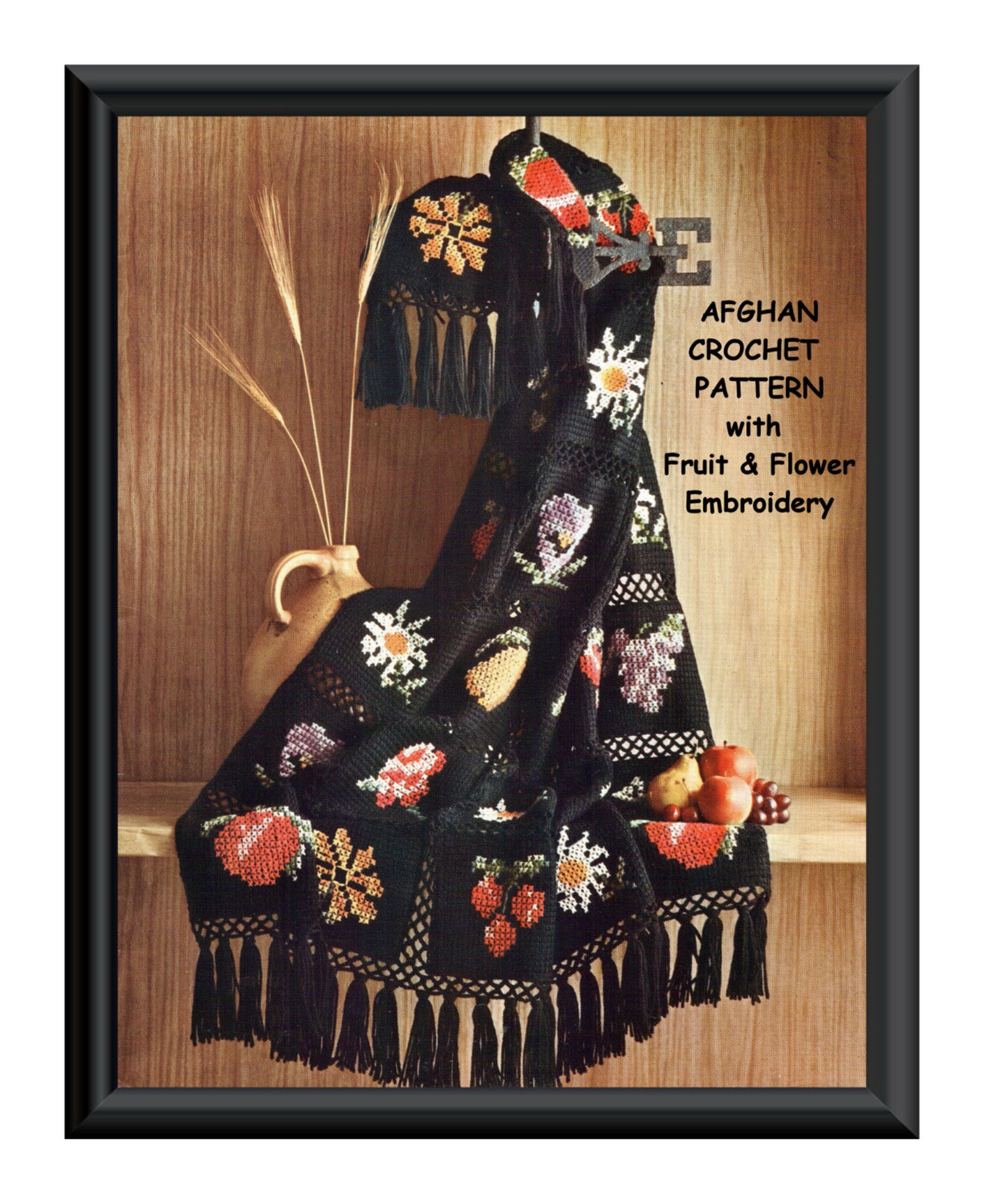 Instant Download PDF Afghan Crochet Pattern to Make Cross Stitch ...