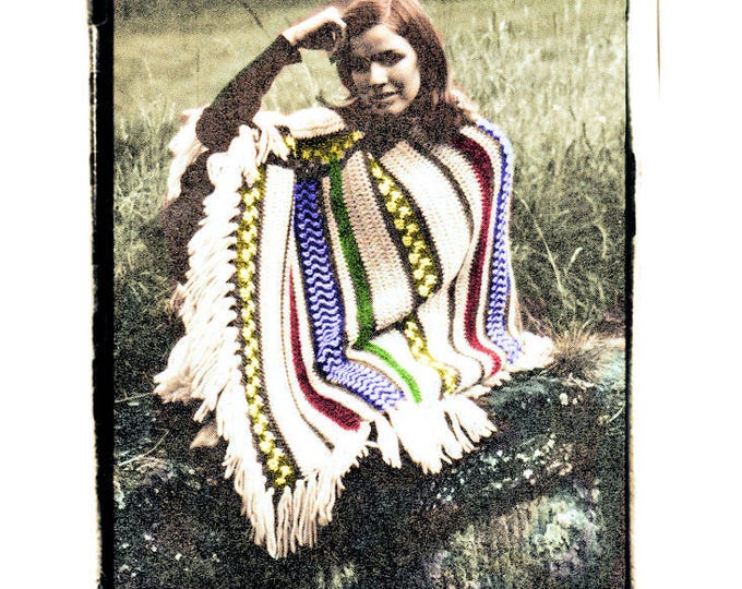 Crochet Serape Poncho Navajo Style Crochet PDF Pattern - Etsy Israel