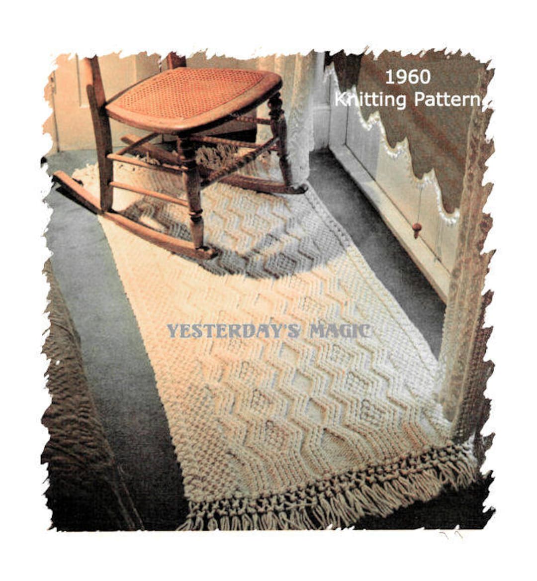 Instant Download PDF Easy Quick Knitting Pattern to Make a Chunky Aran ...