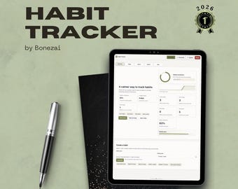 Habit Tracker - 2026 - Digital Web App - Cozy Sage Green - 1st Edition ...
