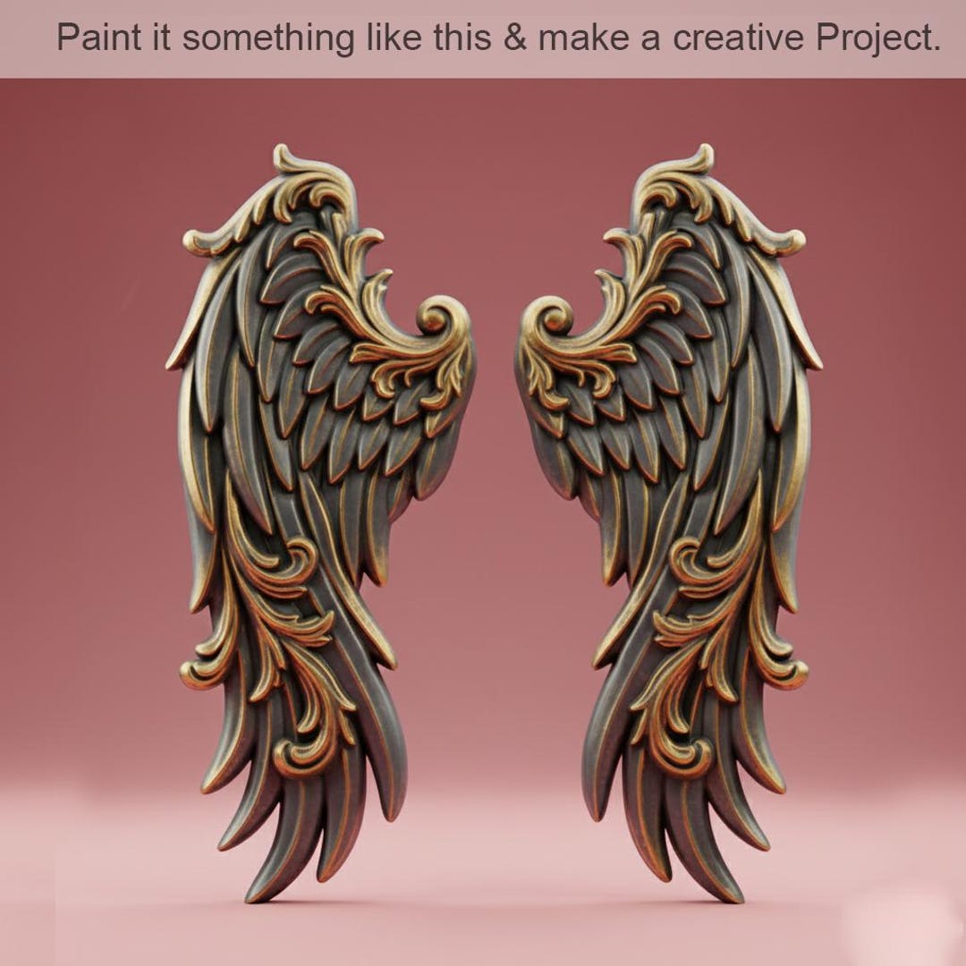 Angel Wings STL File | CNC Router, 3D Print (digital Download) - Etsy