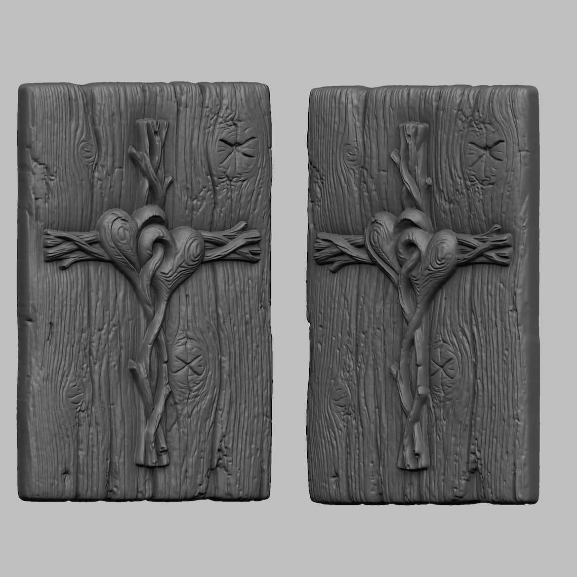 Rustic Cross 3D Relief STL, Christian CNC Wall Art (digital Download ...