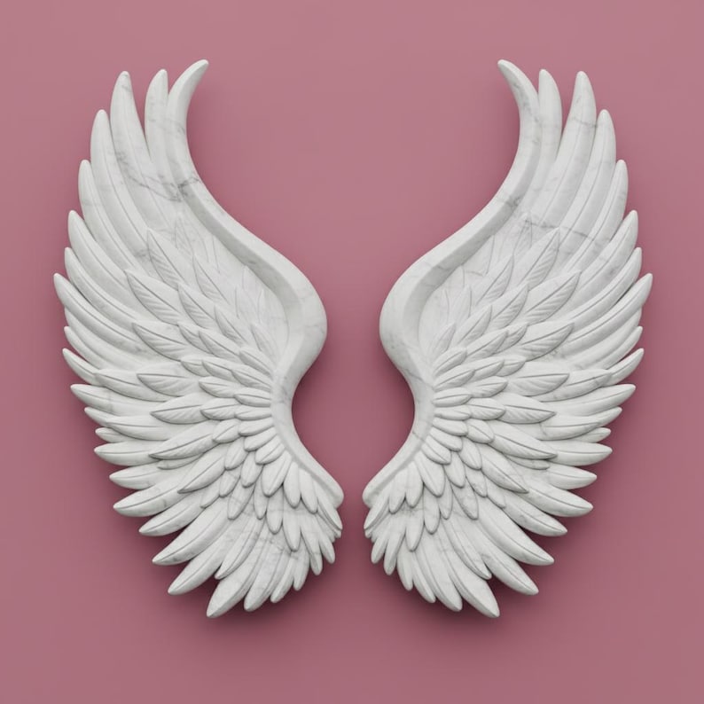 Angel Wings STL | CNC Router Wood Carving, 3D Printable (digital ...