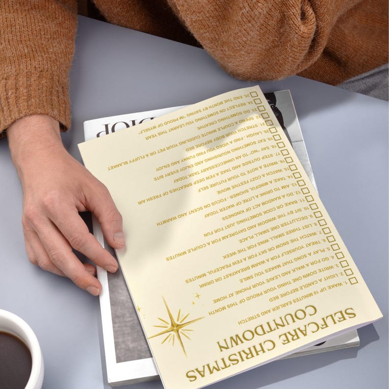 Self Care Christmas Countdown Printable Digital Download 25 Days of ...