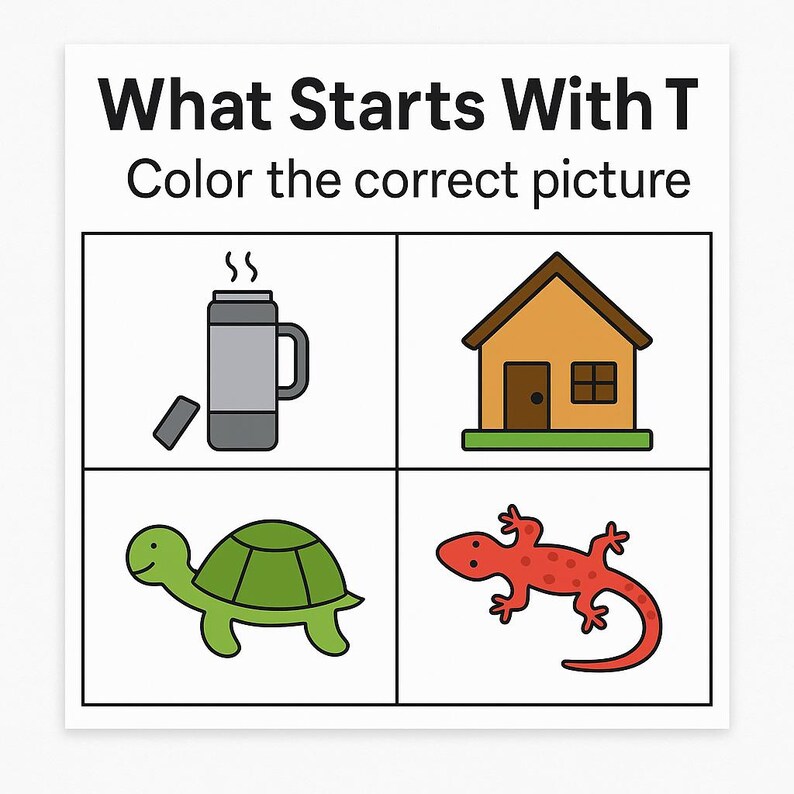 Phonics Worksheets A-Z – Circle the Object Beginning Sounds (digital ...