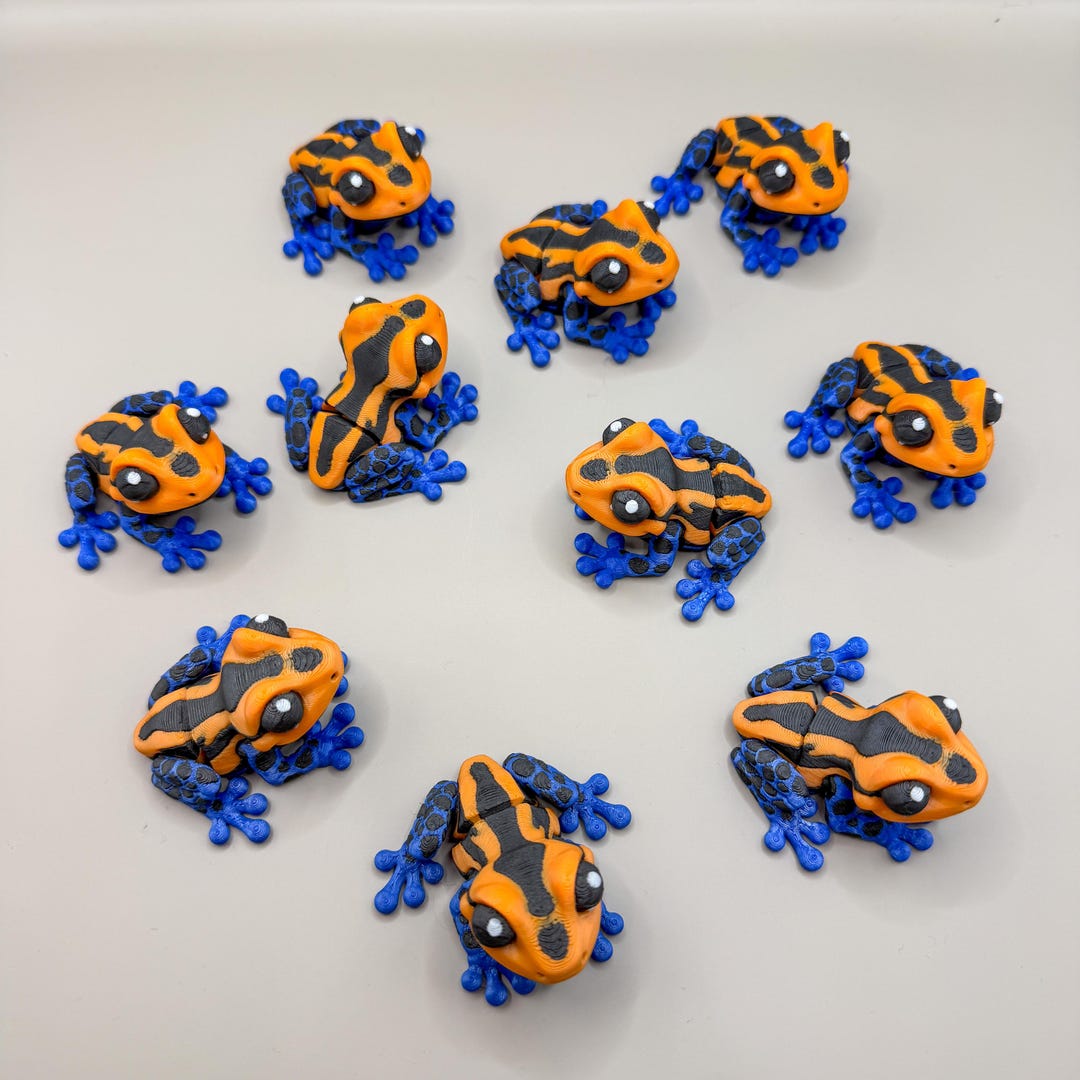 Magnetic Articulated Poison Dart Frog | 3D Printed Articulated Animal ...