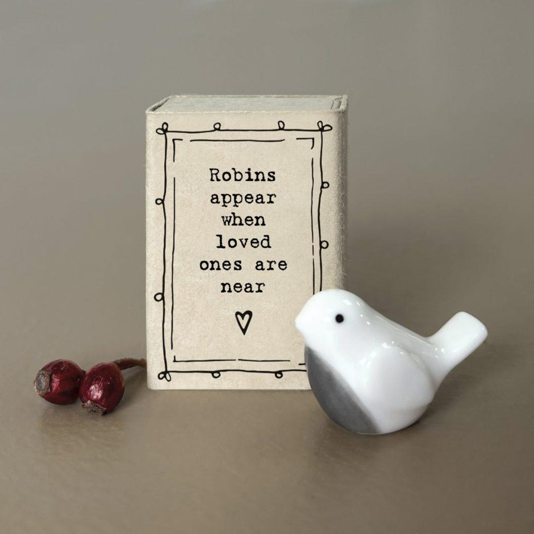 Robins Appear When Loved Ones Are Near - Memorial - Matchbox Gift ...