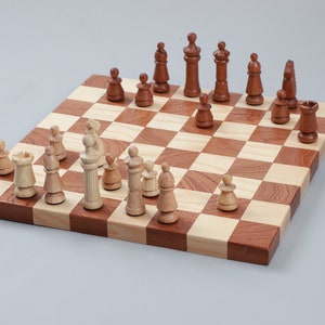 Wood Chess Set, Mahogany and Ash Solid Wood Chess Set Game, Premium ...