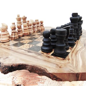 Chess Set, Unique Rustic Chess Set Game With Drawers / Birthday Gift ...