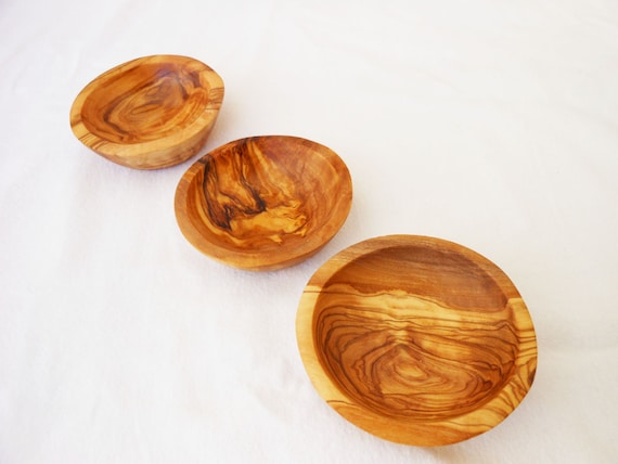 Wooden Small Tiny Rounded Bowl Set 2.5 Inch / Wooden Serving | Etsy