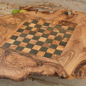 Rustic Chess Set Unique Olive Wood Rustic Small Chess Set / - Etsy