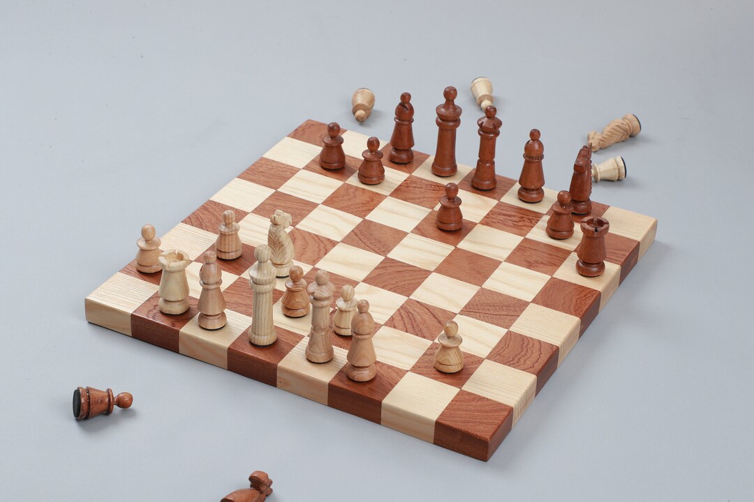 Wood Chess Set, Mahogany and Ash Solid Wood Chess Set Game, Premium ...