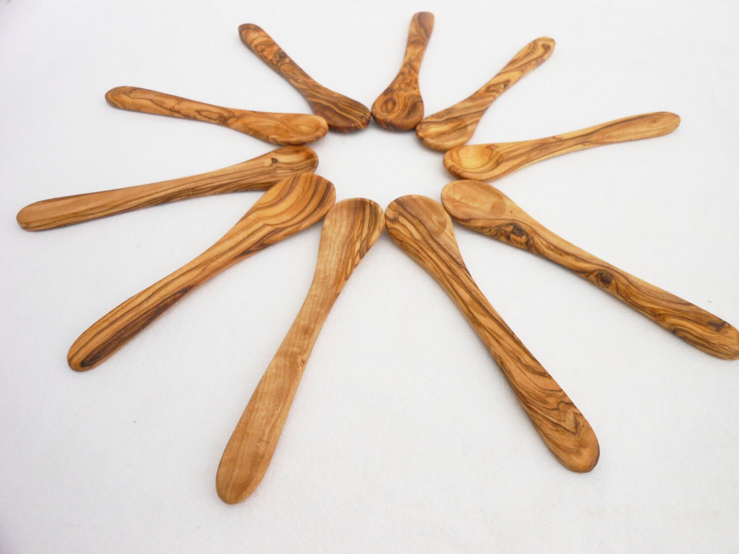 Olive Wood Small Coffee Sugar Tea Spoon Set Set of 10 Sugar - Etsy