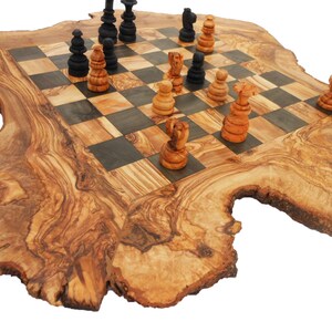Unique Chess Set, Rustic Chess Set Board 18 Inch, Custom Monogrammed ...