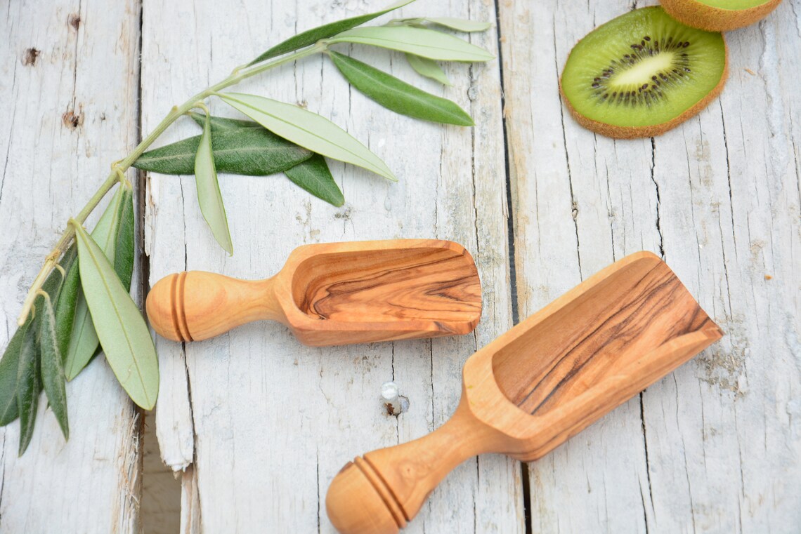 Small Salt Scoop Set of 5 Wooden Measuring Coffee Scoop Set - Etsy