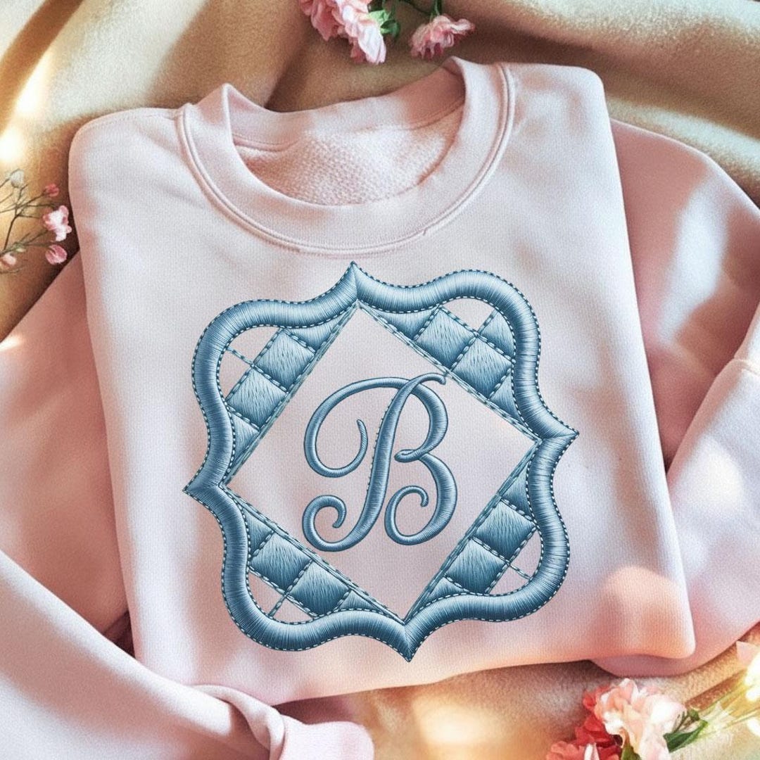 Custom Name Monogram Embroidery Designs Embossed Embroidery, Machine ...