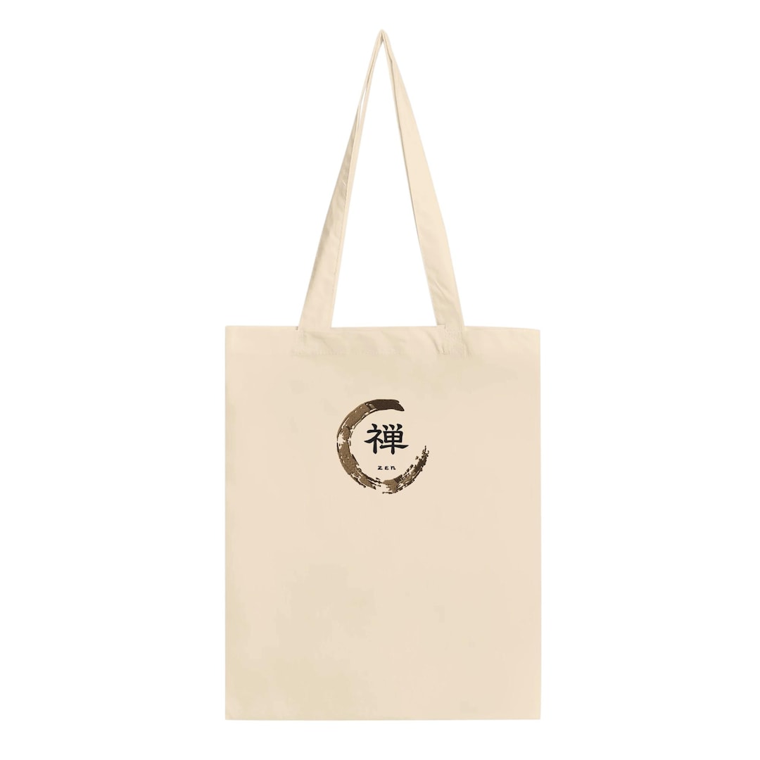 Zen Minimalist Embroidered Tote Bag - the SEIJYAKU - Etsy