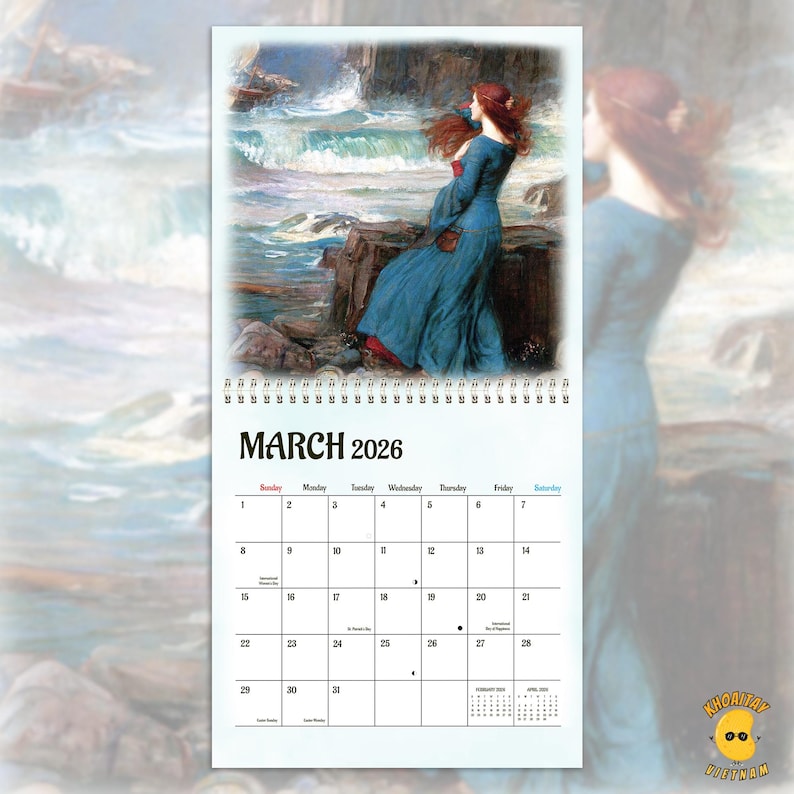 John William Waterhouse Calendar 2026: Romantic Pre-raphaelite ...
