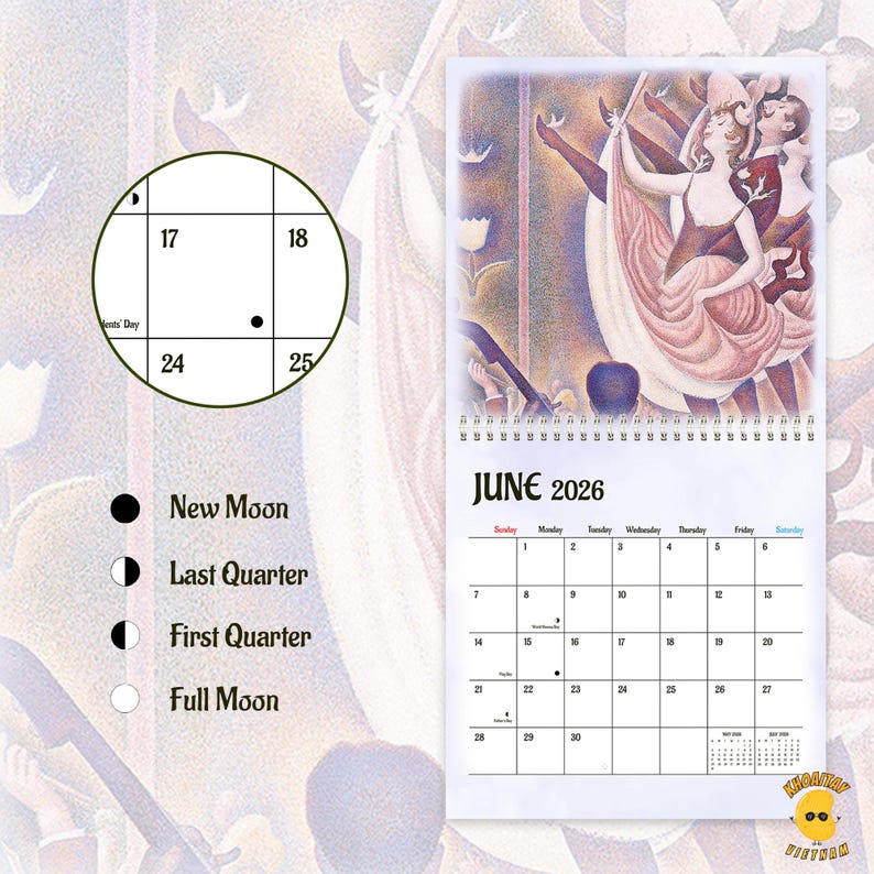 Georges Seurat Wall Calendar 2026, Pointillism Landscape Decor - Etsy ...