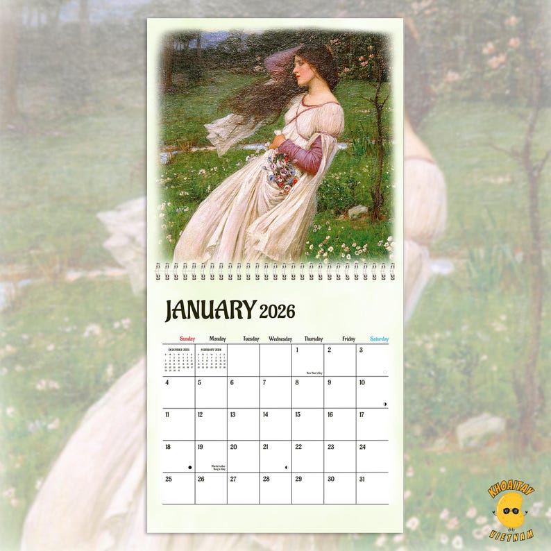 John William Waterhouse Calendar 2026: Romantic Pre-raphaelite ...