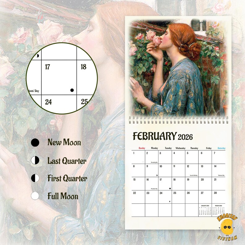 John William Waterhouse Calendar 2026: Romantic Pre-raphaelite ...