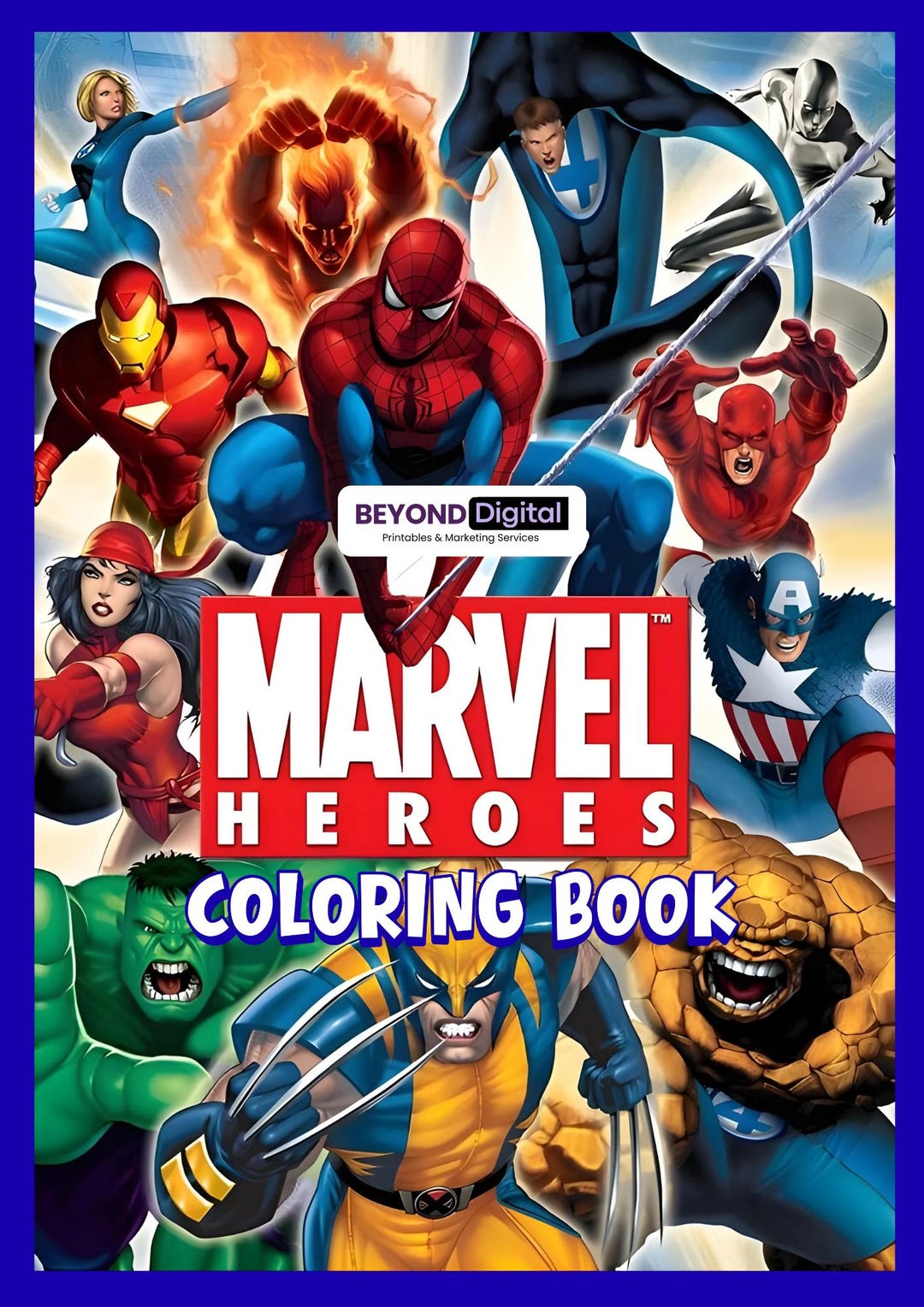 Marvel Heroes Coloring Book - Etsy