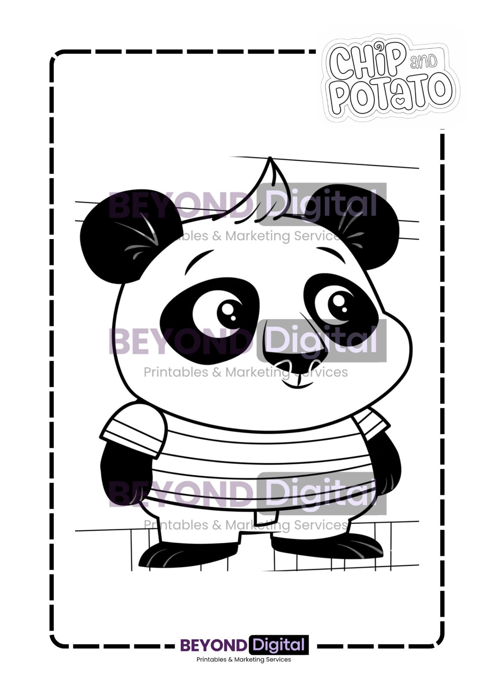 Chip & Potato Colouring Pages - Etsy