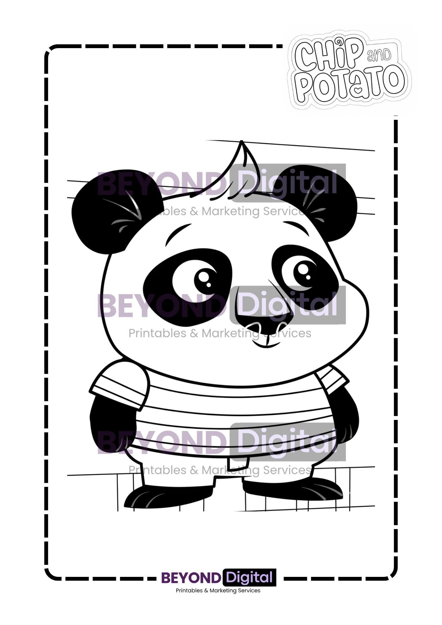 Chip & Potato Colouring Pages - Etsy