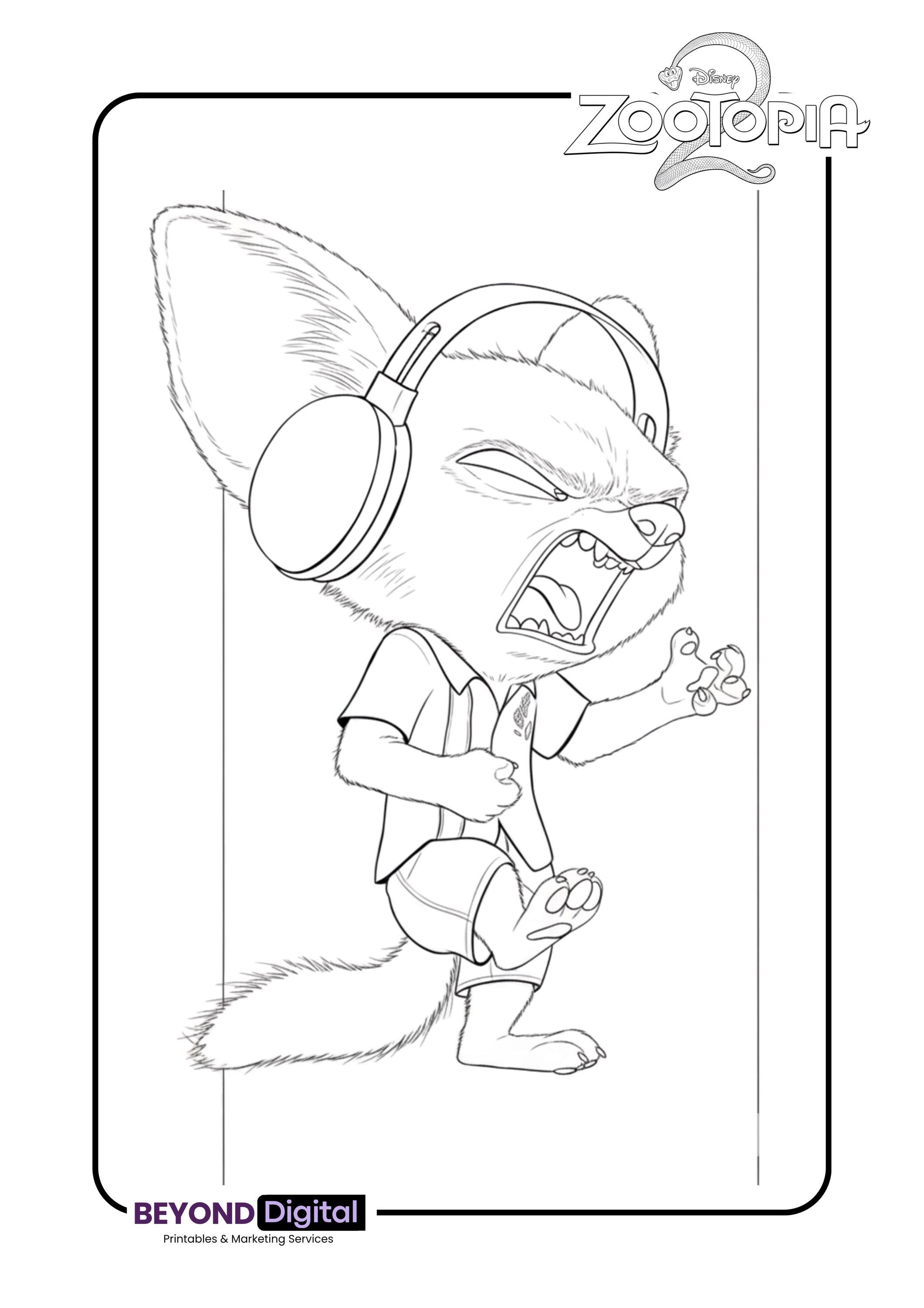 Zootopia 2 Printable Colouring Pages - Etsy