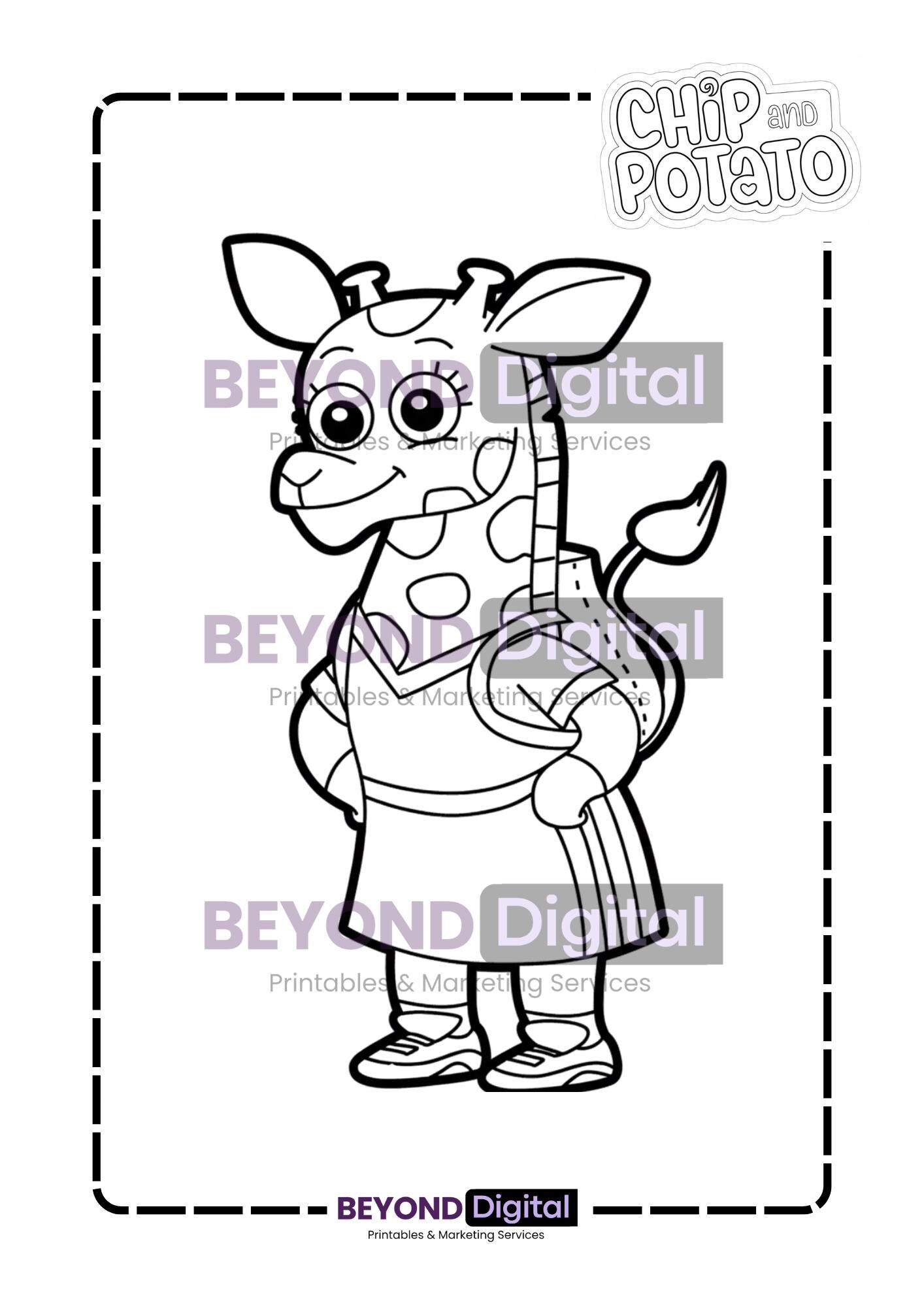 Chip & Potato Colouring Pages - Etsy