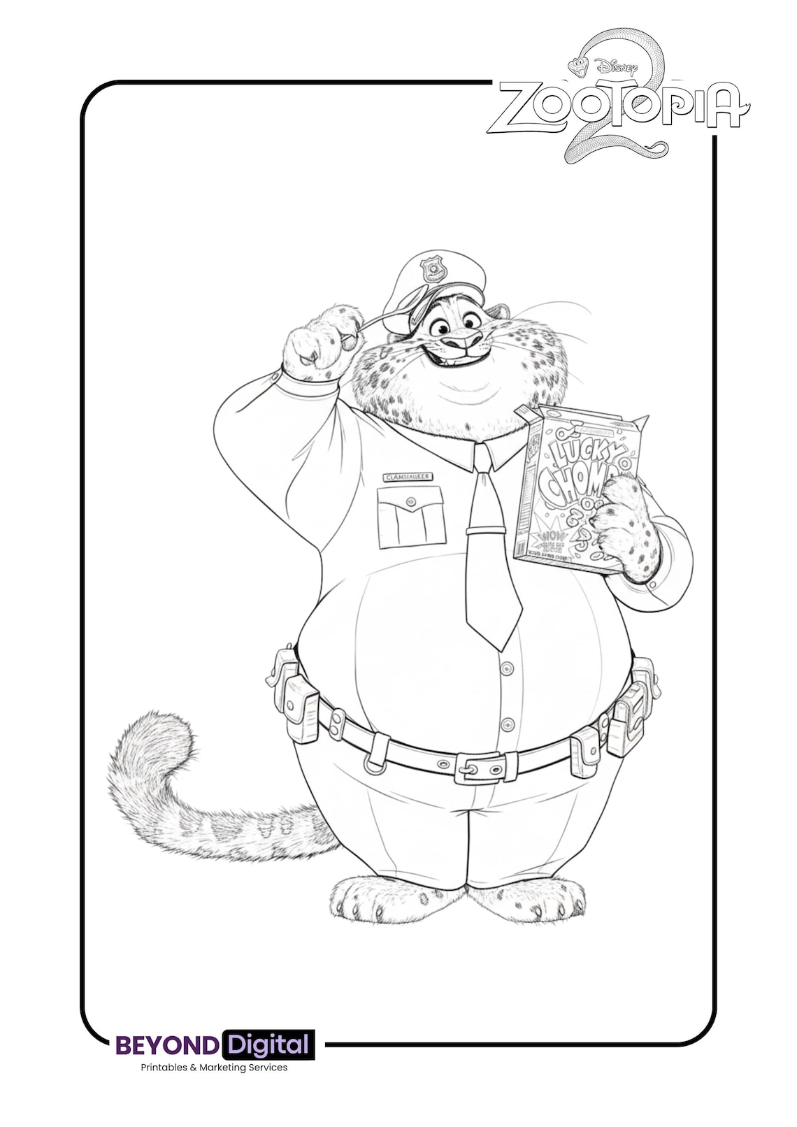 Zootopia 2 Printable Colouring Pages - Etsy