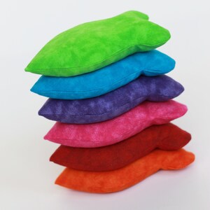 Rainbow Goldfish Shaped Bean Bags: (set of 6) Sensory Game Toy ...