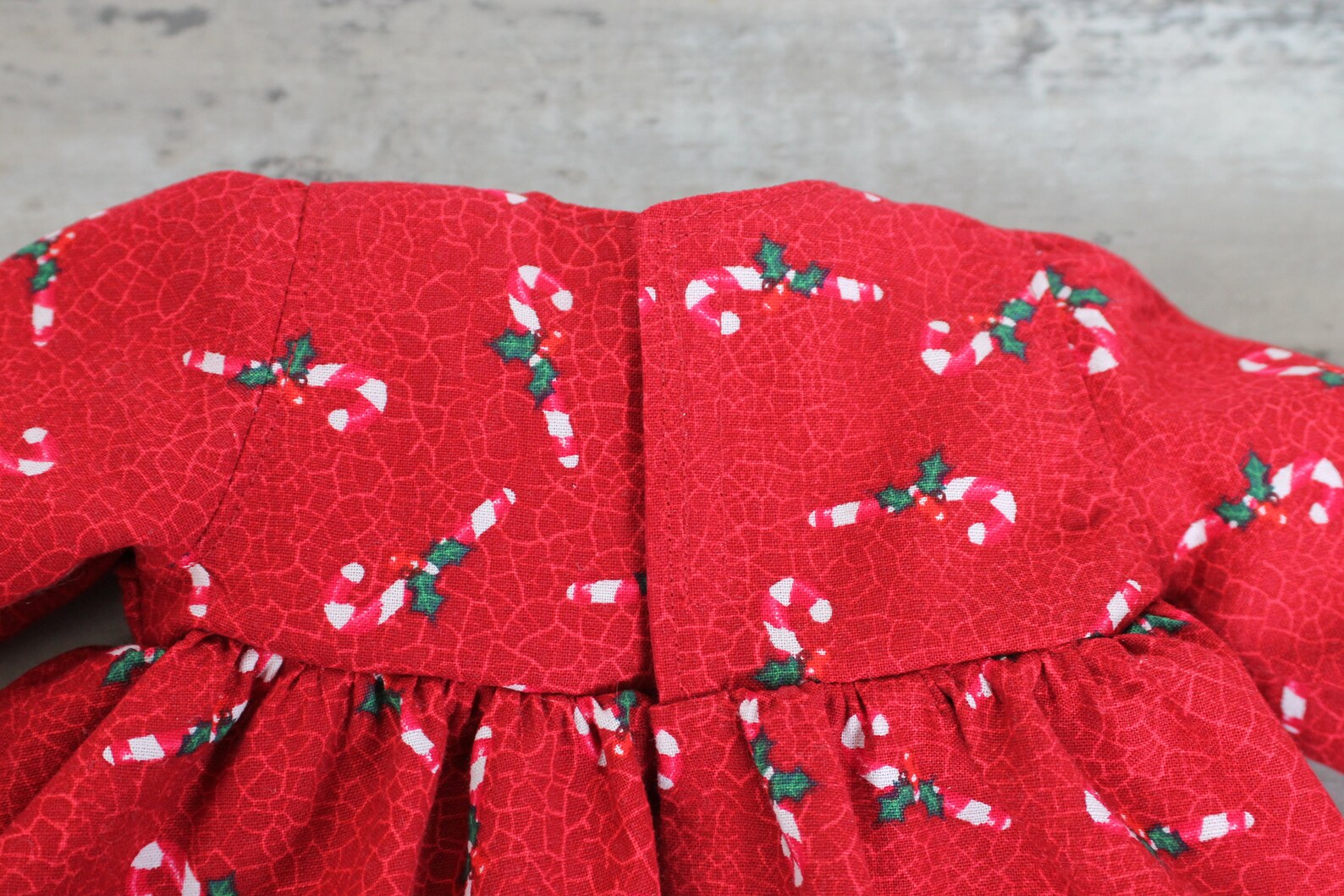 Christmas Baby Doll Dress Red & Green Candy Canes and Holly | Etsy