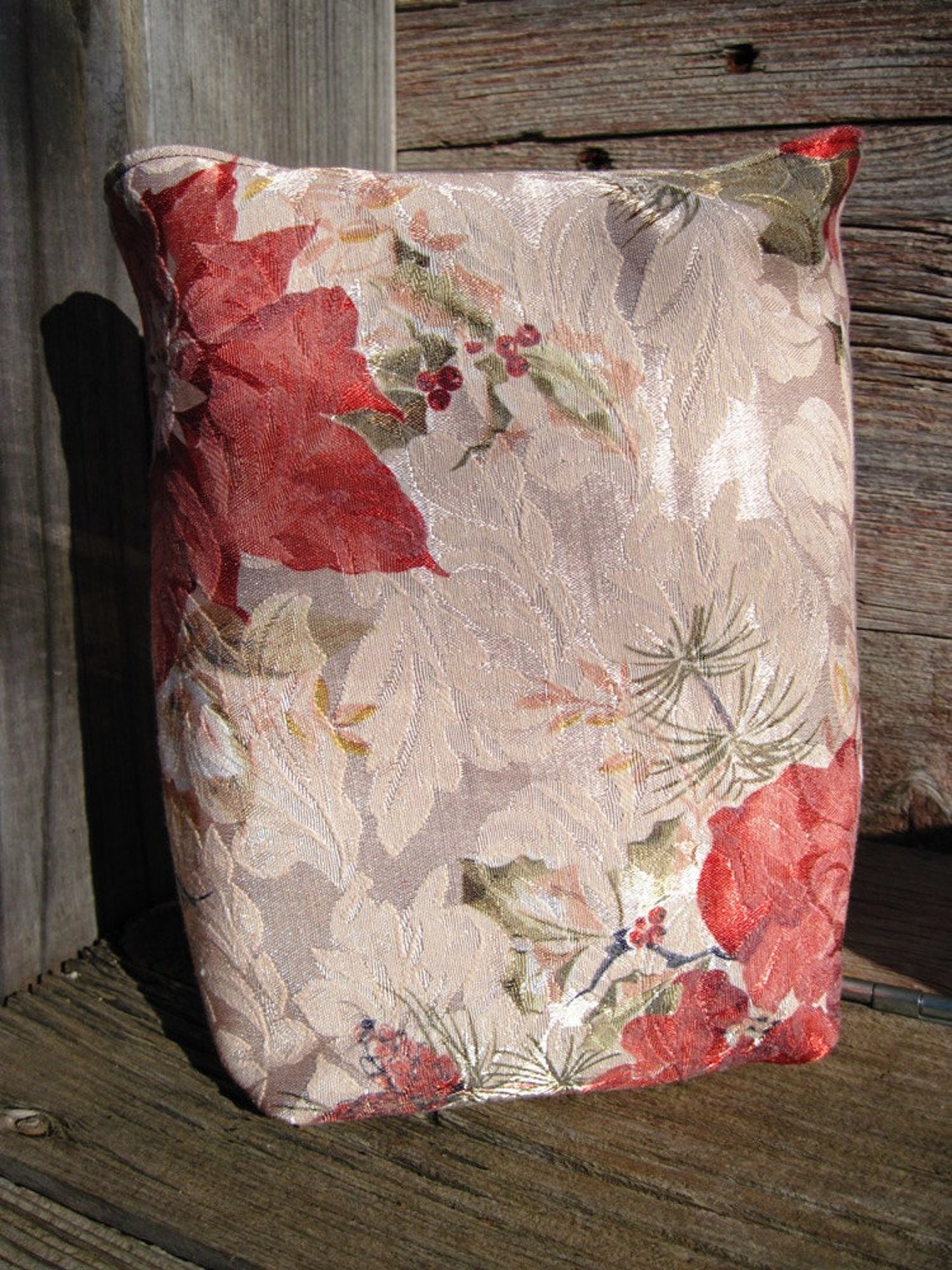 Christmas Gift Bag Reusable Wrapping Gift Tote Poinsettia - Etsy