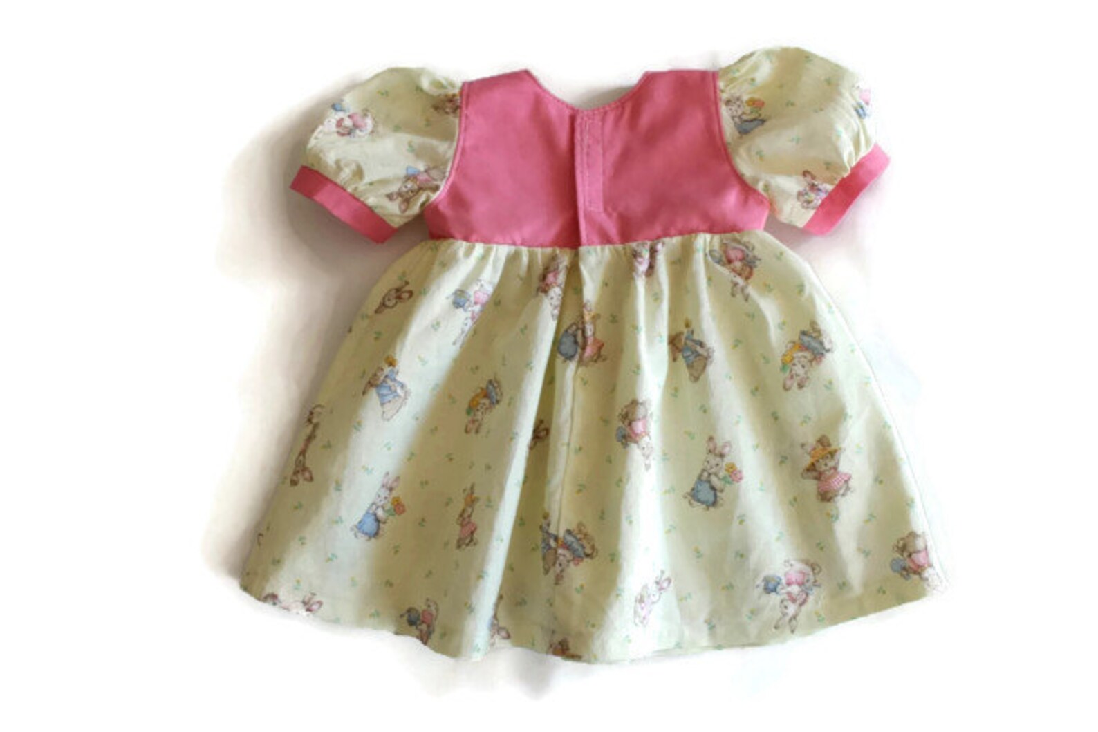 Easter Doll Dress Bunnies Pink Yellow Rabbit Birthday - Etsy