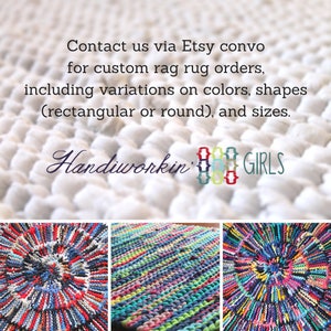 Rainbow Rag Rug, Handmade From Upcyled Tshirts, Retro Chic, Lime Green ...