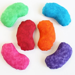 Rainbow Jelly Bean Shaped Bean Bags for Party Toss Game, Children's ...
