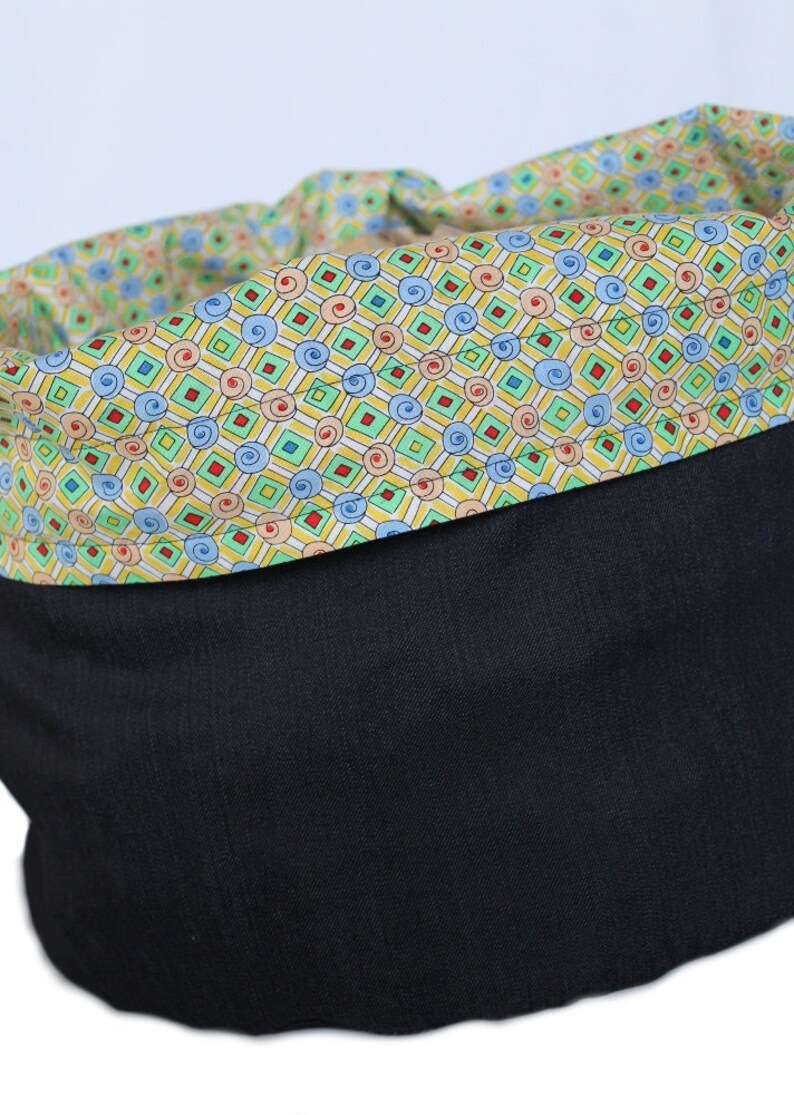 Denim and Geometric Shape Print Toy Bag Extra-large Bag Home | Etsy