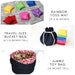 Denim and Geometric Shape Print Toy Bag, Extra-large Bag, Home School ...