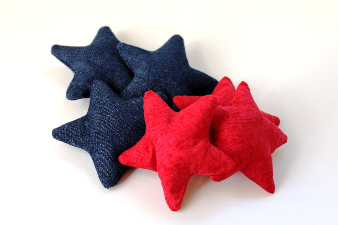 Red and Blue Star Shaped Bean Bags: Patriotic Toss Toys (set of 6) - Etsy
